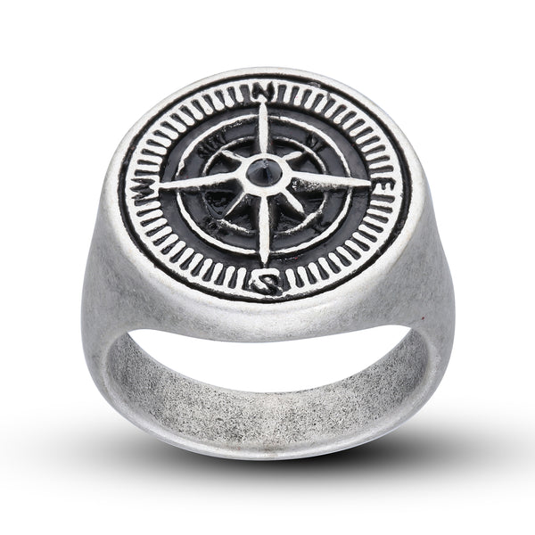 Gents Onyx Compass Ring – Dolce Valentina